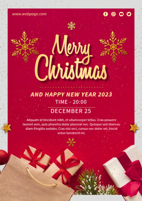 Merry Christmas Poster Template | PosterMyWall