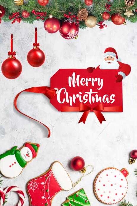 Merry Christmas Poster Design Template | PosterMyWall