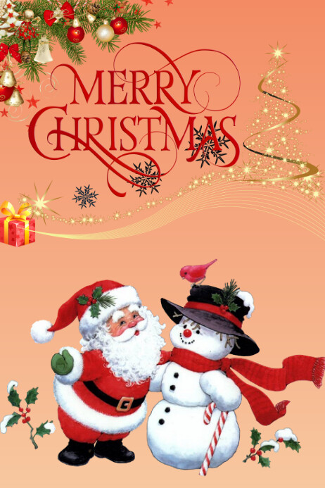 MERRY CHRISTMAS POSTER FLYERS Template | PosterMyWall