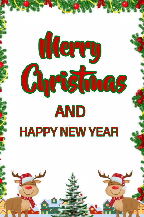 Plantilla de Merry Christmas poster template 2023 | PosterMyWall