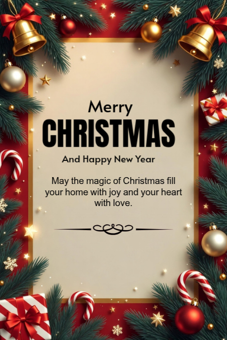 Merry Christmas poster template | PosterMyWall