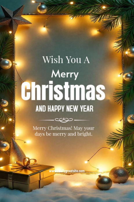 Merry Christmas poster template | PosterMyWall