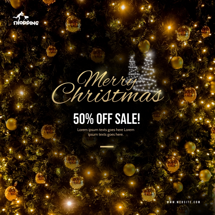 Merry Christmas Sale Ad Template | PosterMyWall