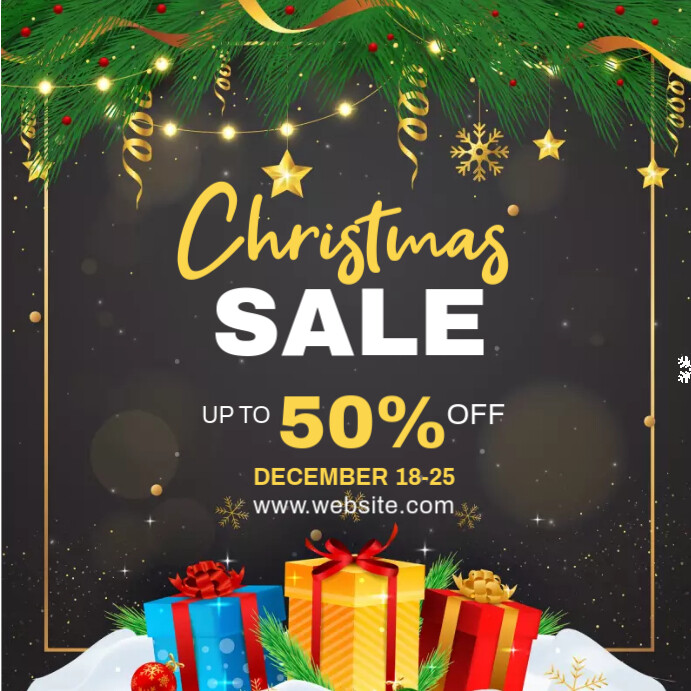 Plantilla de Merry Christmas Sale Banner Ad | PosterMyWall