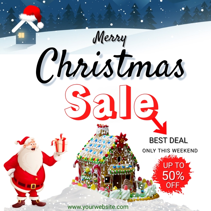 merry christmas sale best deal Template | PosterMyWall