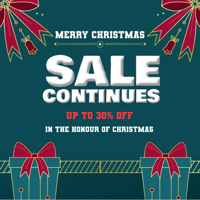 Merry christmas sale continues templates | PosterMyWall