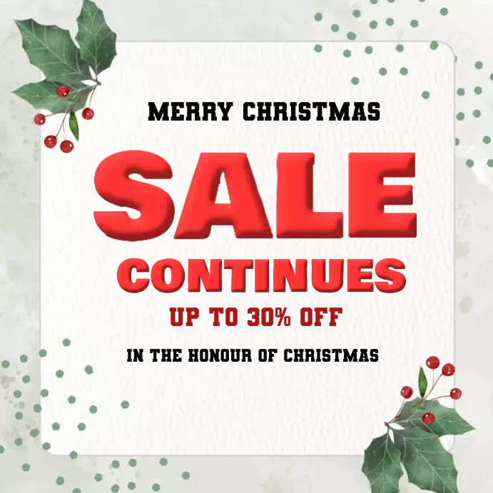 Merry christmas sale continues templates | PosterMyWall
