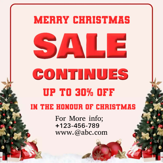 Merry christmas sale continues templates | PosterMyWall