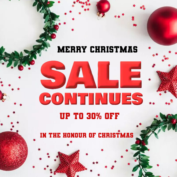 Merry christmas sale continues templates | PosterMyWall
