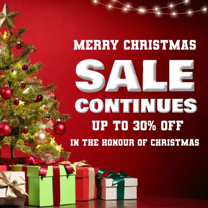 Merry christmas sale continues templates | PosterMyWall