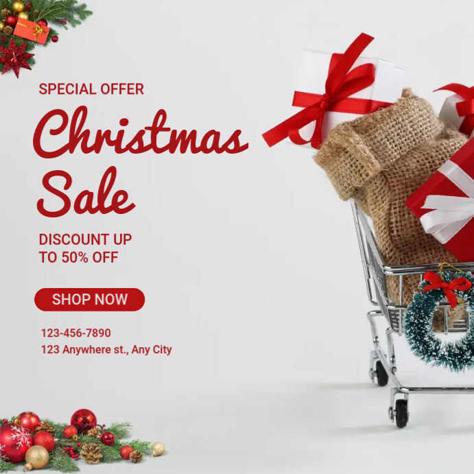 Merry Christmas Sale Template | PosterMyWall