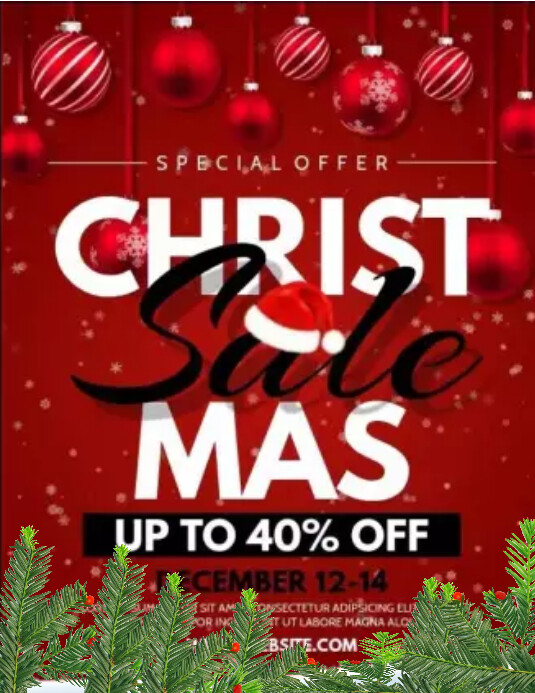 Merry Christmas sale flyer Template | PosterMyWall