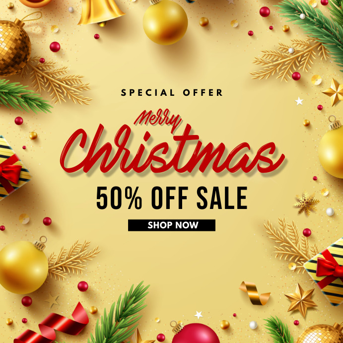 Merry Christmas Sale Template | PosterMyWall
