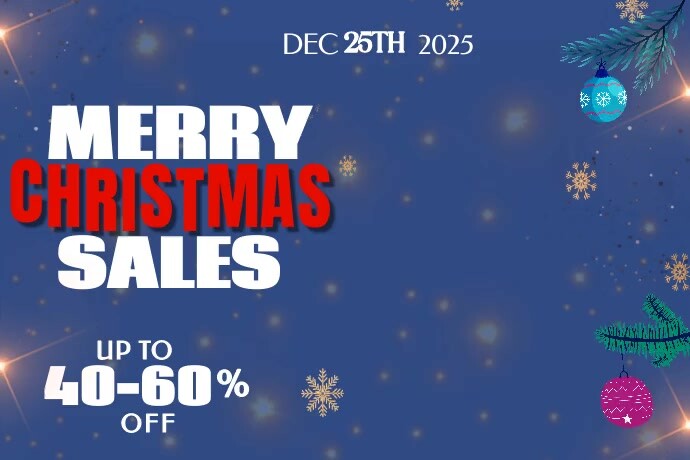 Merry Christmas Sales Ads Template | PosterMyWall
