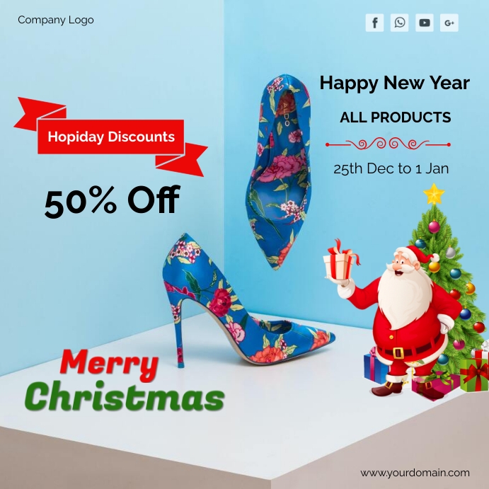 Merry Christmas sales offer Template | PosterMyWall
