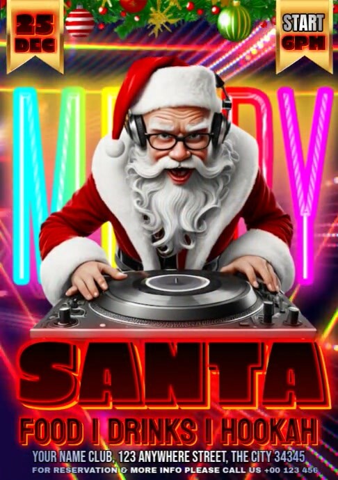 Merry Christmas Santa Template | PosterMyWall