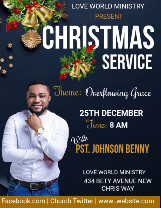 Merry Christmas service Template | PosterMyWall