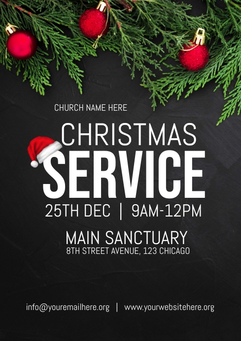 merry christmas service Template | PosterMyWall