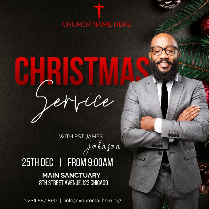 Copy of merry christmas service | PosterMyWall