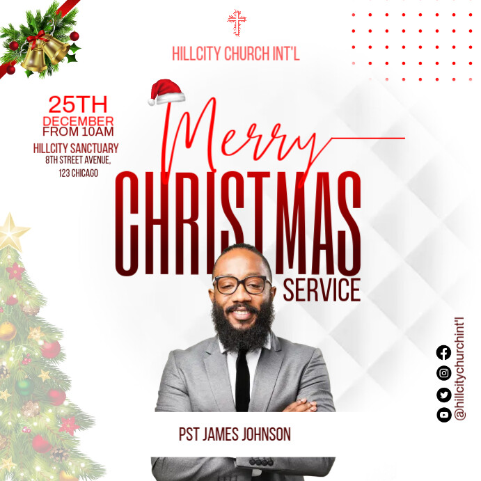 merry christmas service Template | PosterMyWall