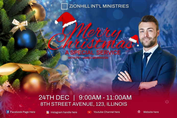 merry christmas service Template | PosterMyWall