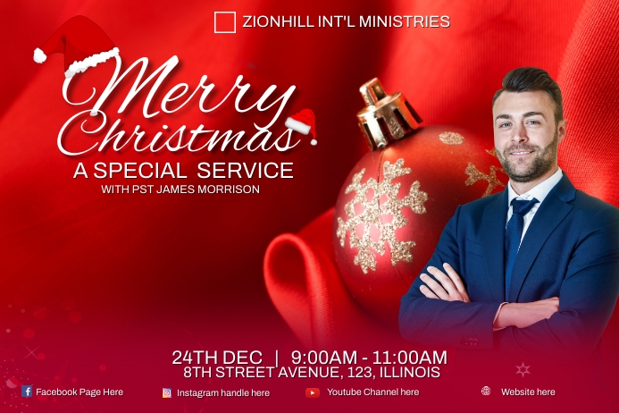 merry christmas service Template | PosterMyWall
