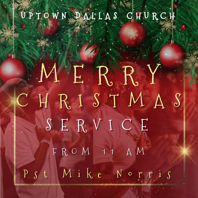 MERRY CHRISTMAS SERVICE. Template | PosterMyWall