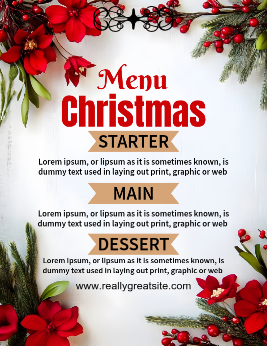 Merry Christmas special menu Template | PosterMyWall
