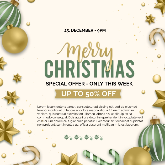 Merry Christmas Special Offer Template | PosterMyWall