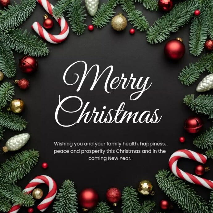 Plantilla de merry christmas template | PosterMyWall