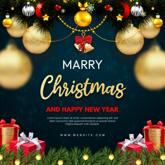 Merry Christmas Template | PosterMyWall