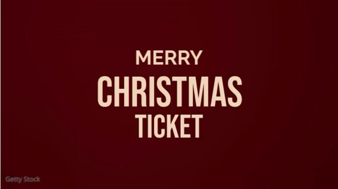Merry Christmas ticket Template | PosterMyWall
