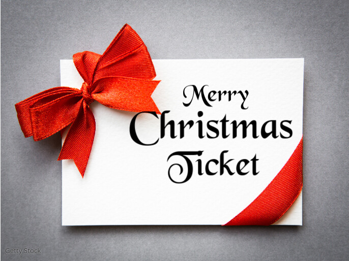 Plantilla de Merry Christmas ticket | PosterMyWall