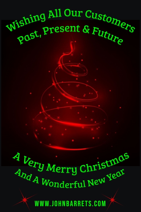 Merry Christmas to Customers Poster Template | PosterMyWall