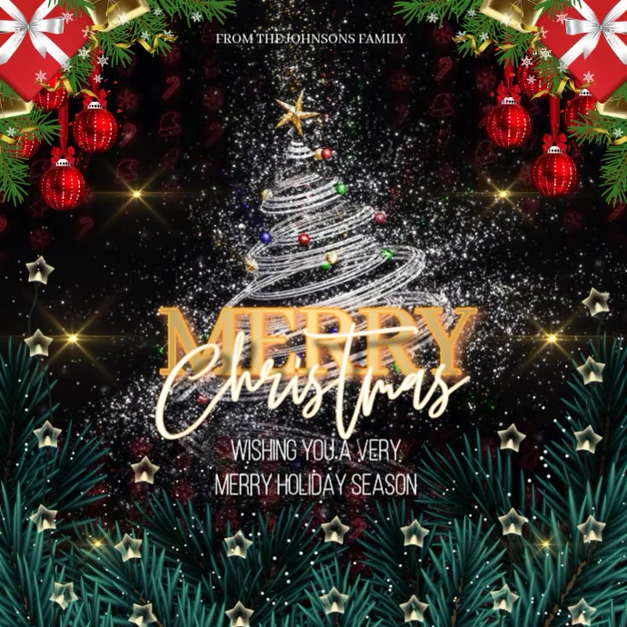 Merry Christmas tree video Template | PosterMyWall