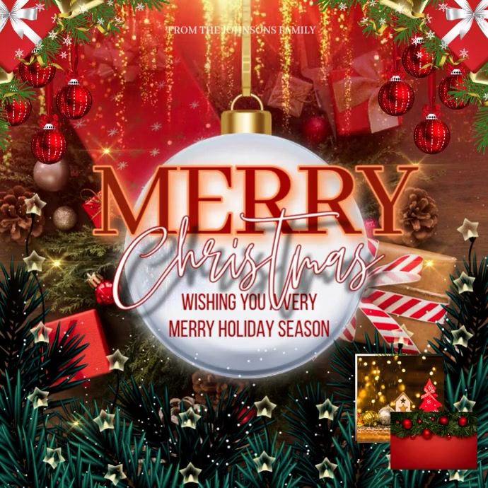 Merry Christmas tree video Template | PosterMyWall