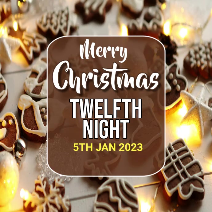 merry christmas twelfth night Template | PosterMyWall
