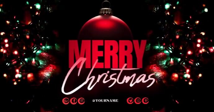 MERRY CHRISTMAS VIDEO BANNER Template | PosterMyWall