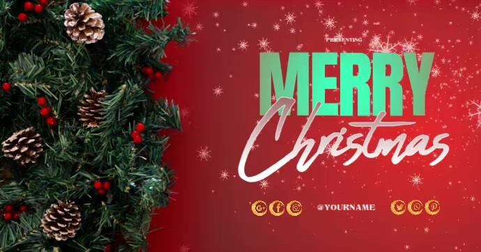 Plantilla de MERRY CHRISTMAS VIDEO BANNER | PosterMyWall