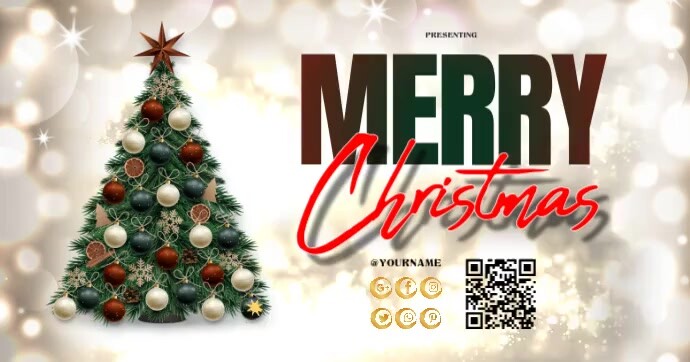 MERRY CHRISTMAS VIDEO BANNER Template | PosterMyWall