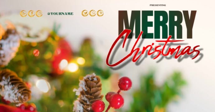MERRY CHRISTMAS VIDEO BANNER Template | PosterMyWall