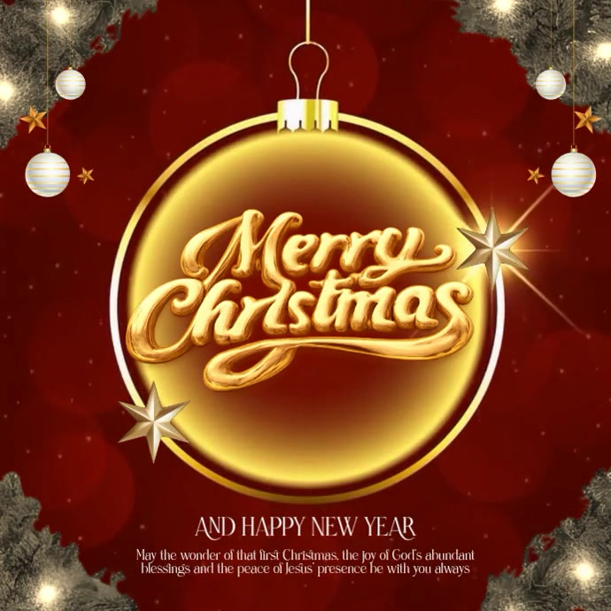 Merry christmas video card template | PosterMyWall