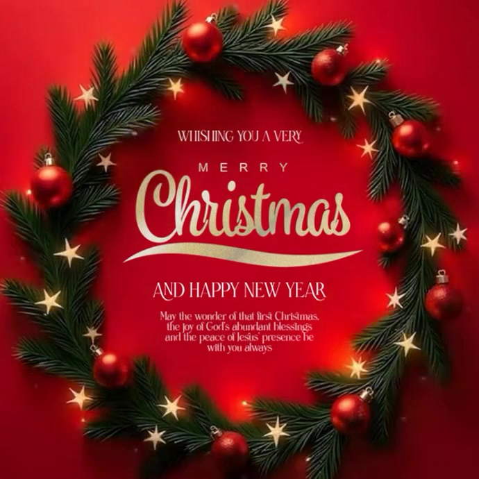 merry christmas video card template | PosterMyWall