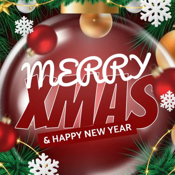 MERRY christmas VIDEO card template | PosterMyWall