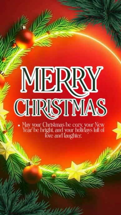 MERRY CHRISTMAS VIDEO card template | PosterMyWall