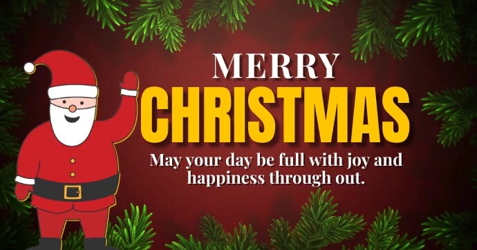 Plantilla de merry Christmas video | PosterMyWall
