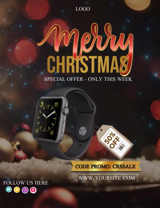 Merry Christmas Video Template | PosterMyWall