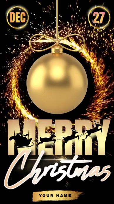 Merry Christmas Video Design Template | PosterMyWall