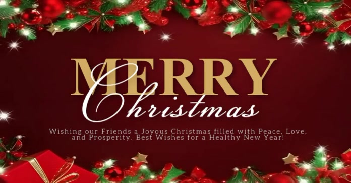 MERRY CHRISTMAS VIDEO DIGITAL TEMPLATE | PosterMyWall