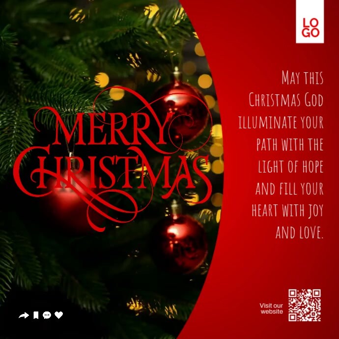 Merry christmas video post Template | PosterMyWall
